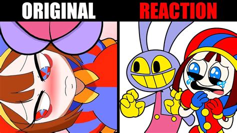 Tadc React Real Or Original To Animations Pomni X Jax The Amazing Digital Circus Youtube