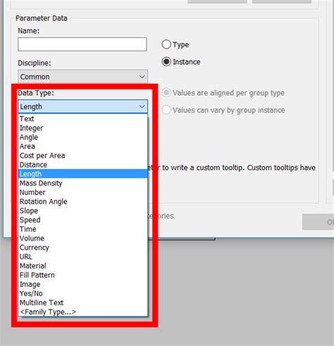 Project Parameters Vary By Group Instance Emexperience