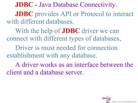 Jdbc Architecture And Driver Types Ppt Pps