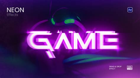 Neon Text Animation After Effects Project Files Videohive