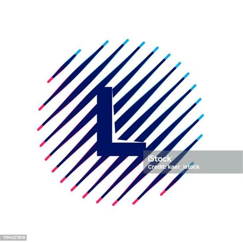 원 안쪽에 빠른 속도 라인을 경사진 L 문자 로고 로고에 대한 스톡 벡터 아트 및 기타 이미지 로고 알파벳 L 원형 Istock
