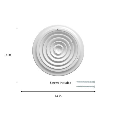 Reliabilt 14 In X 14 In Step Down Steel Sidewall Ceiling Diffuser In White 54114wh At