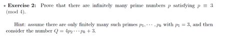 Solved Exercise 2 Prove That There Are Infinitely Many