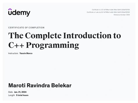 Maroti Belekar On Linkedin Learning Programming Cpp Continuousimprovement Udemy