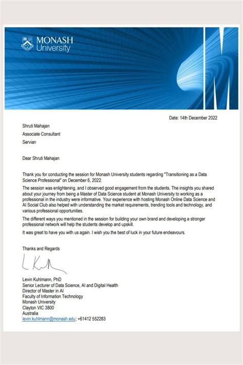 shruti mahajan on linkedin datascience monashuniversity