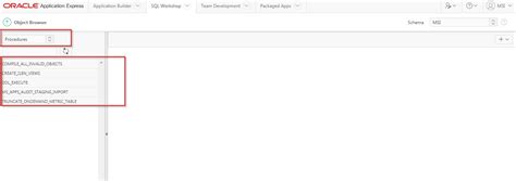 Introduction To Oracle Apex Sql Workshop The Object Browser Experts