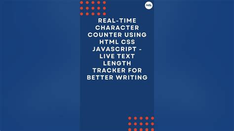⌨️ build a real time character counter in 60 seconds ⏱️ html css javascript shorts youtube