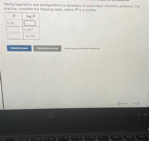 Solved Taking Logarithms And Antilogarithms Is Necessary To