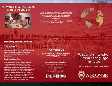 Wisconsin Intensive Summer Language Institutes Language Program