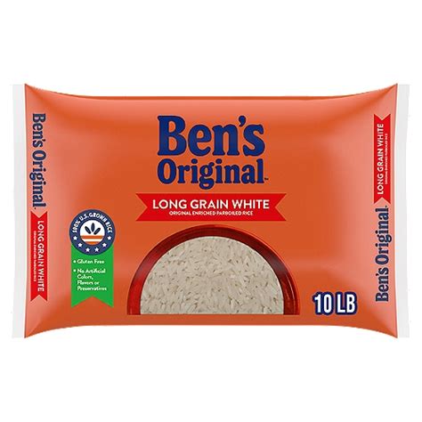 Bens Original Enriched Long Grain White Rice Parboiled Rice 10 Lb Bag Price Rite