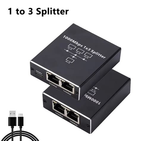 Gigabit Rj45 Splitter 1 To 3 Ethernet Switch 1000m Grandado
