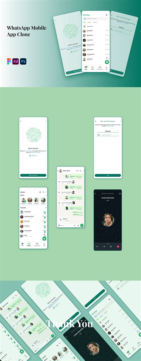 Whatsapp Clone Ui Design Behance