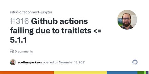 Github Actions Failing Due To Traitlets