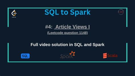 Sqltospark 4 Article Views I Solution In Sql And Spark Leetcode