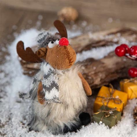 Коледна декорация елен Червен нос S Ts Bg