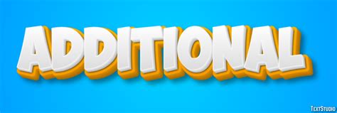 Additional Yellow White 3d Text Effect Generator