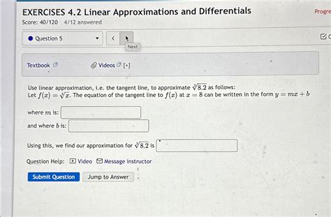 Exercises 4 2 ﻿linear Approximations And