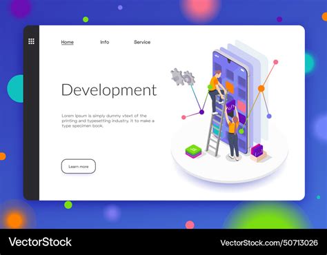 Programming Coding Development Isometric Banner Vector Image