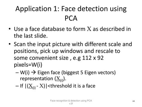 Ppt Face Recognition And Detection Using Principal Component Analysis Pca Powerpoint