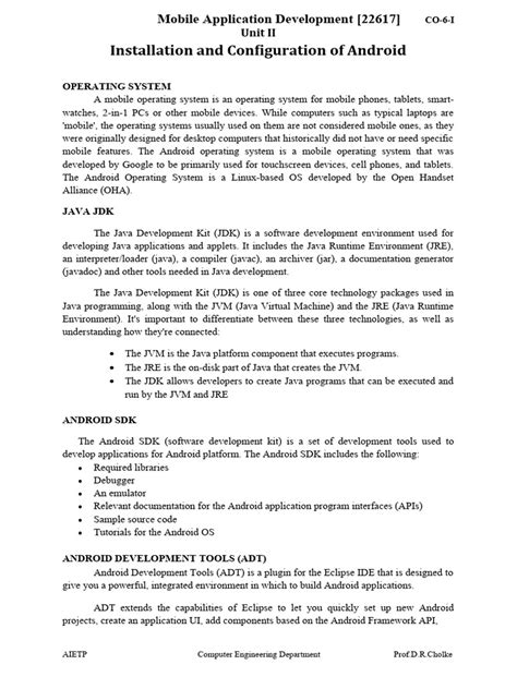 Unit 2 Pdf Java Programming Language Android Operating System