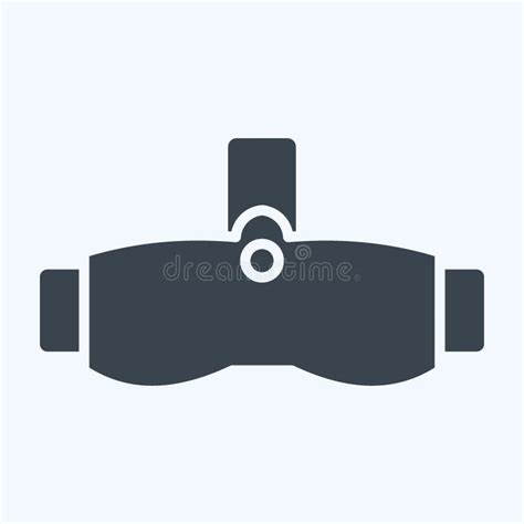 Icon Vr Glasses Related To 3d Visualization Symbol Glyph Style Simple Design Editable Stock