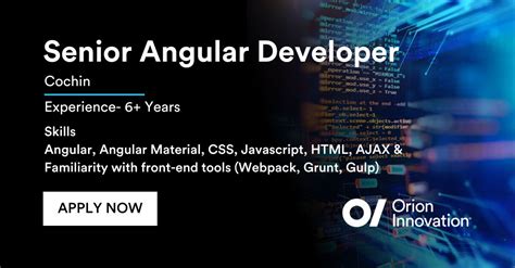 Angulardeveloper Angularjobs Angular Currentlyorion Orion Innovation