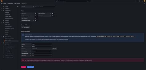 I Cant Connect Into The Database Influxdb Influxdb Grafana Labs Community Forums
