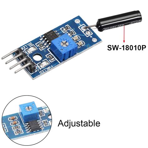 Youmile 10 Pcs High Sensitive Vibration Switch Sensor Module Sw 18010p