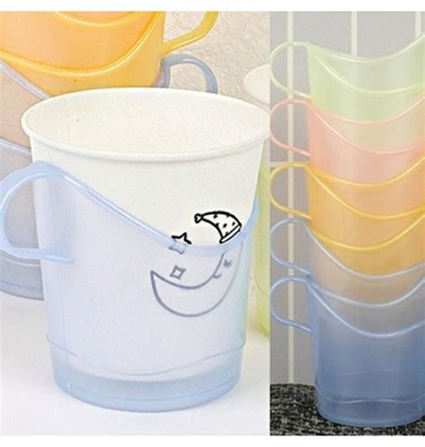 온가지 종이컵손잡이 플라스틱컵홀더 컵받침 10개 10p 티몬
