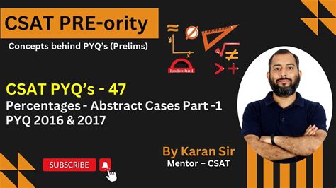 Csat Pyqs 47 Pyq 2016 And 2017 Csat Preority Karan Sir Neenvias Upsc Csat Amansoni