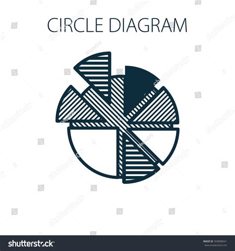 Pie Chart Data Visualization Presentation Simple Stock Vector Royalty