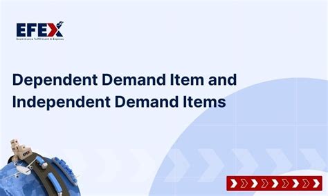Dependent Demand Item And Independent Demand Items