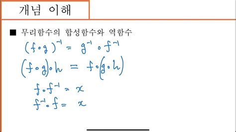 수학하 무리식과 무리함수 N16 무리함수의 합성함수와 역함수 개념알기 Youtube