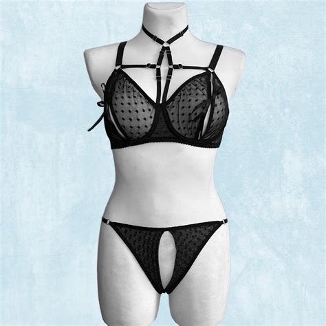 Nude Open Lingerie Etsy