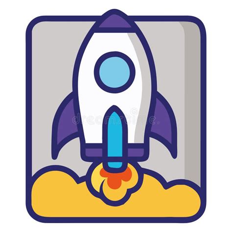 Spaceship Launch Window View Icon Stock Vector Illustration Of Cosmic