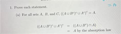 solved prove each statement a ﻿for all sets a b ﻿and