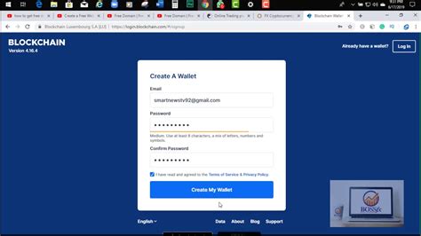 How To Create Bitcoin Account With Blockchain Bossfxapp Youtube