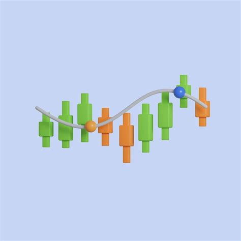 Premium Photo Abstract Financial Candlestick Graph On Blue Background The Bullish Uptrend Of
