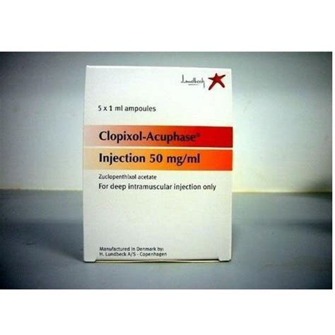 Clopixol Acuphase 50 Mg1 Ml Injection 5s Pack