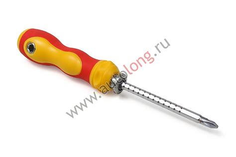 Наличие товара Отвертка двухсторонняя, Красно-Желтая с фиксатором