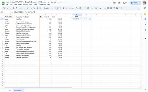 How To Use COUNTIF In Google Sheets With Multiple Criteria 10XSheets