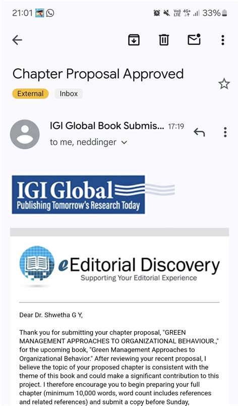 dr shwetha g y on linkedin happy to share that my proposed chapter accepted by igi global