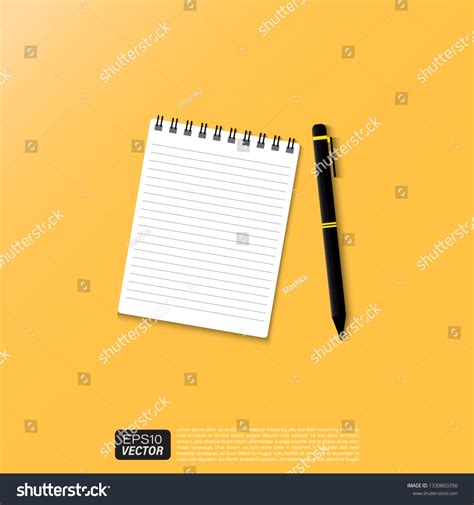 Illustration Vector Eps Notepad Pen Isolated Stock Vector Royalty Free Shutterstock