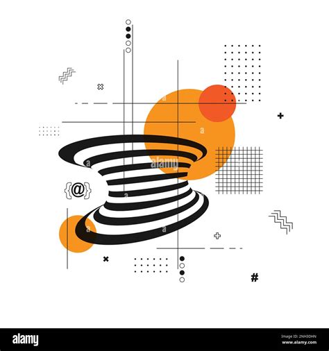 Abstract Black Lines Orange Background Stock Vector Image And Art Alamy