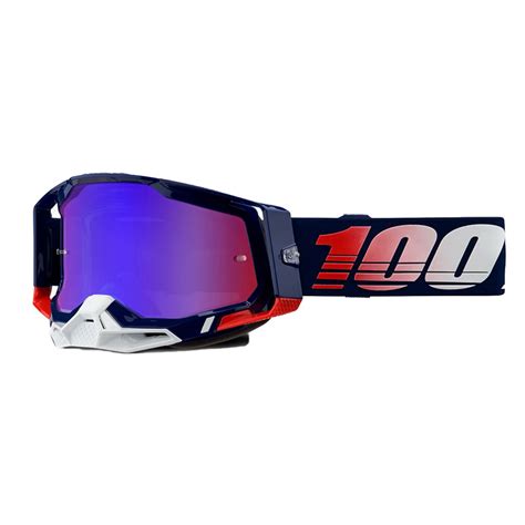 100 Racecraft 2 Republic Goggle Red Blue Mirrored Motostorm En