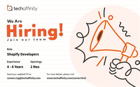 hiring shopifydeveloper techjobs joinourteam techaffinity celebrating 25 years of innovation