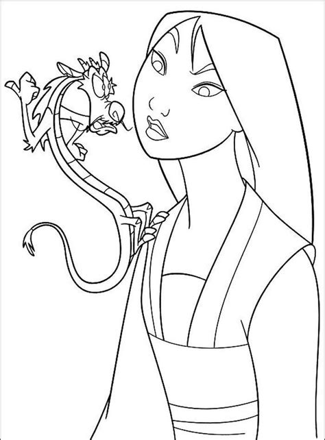 Mulan And Mushu Coloring Pages 6 15 Mushu Coloring Pages