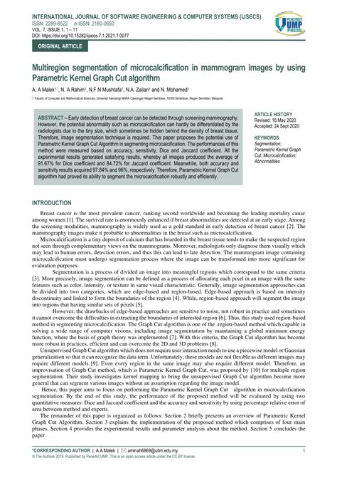 Pdf Multiregion Segmentation Of Microcalcificationin Mammogram Images