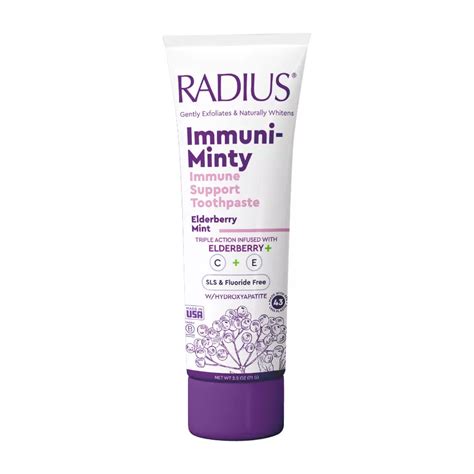 Radius Immune Support Toothpaste Elderberry Mint Shop Toothpaste At