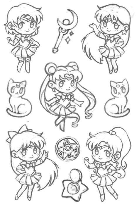 Sailor Moon Characters Coloring Pages Free Printable Sailor Moon